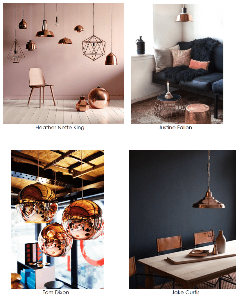 The Warm Tones of Metallics at Home - Amykranecolor.com