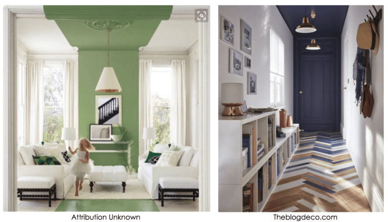 Painting a Ceiling with Color - Amykranecolor.com